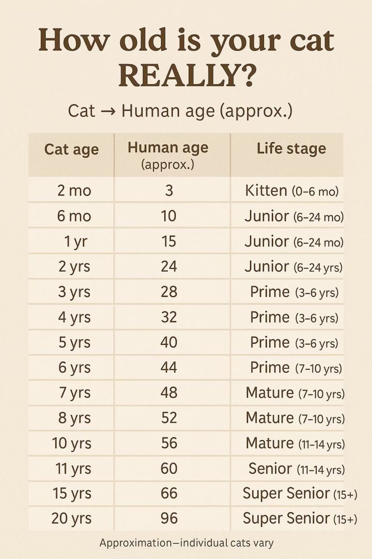 Cat Years to Human Years – Complete Guide for Cat Owners